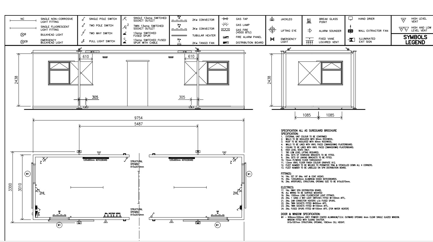 Proposed site cabins – Bordon Men's Shed